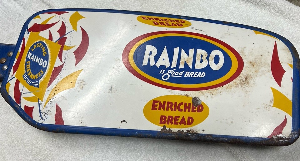 Vintage Original RAINBO BREAD Country Store Screen Door Push Sign | eBay