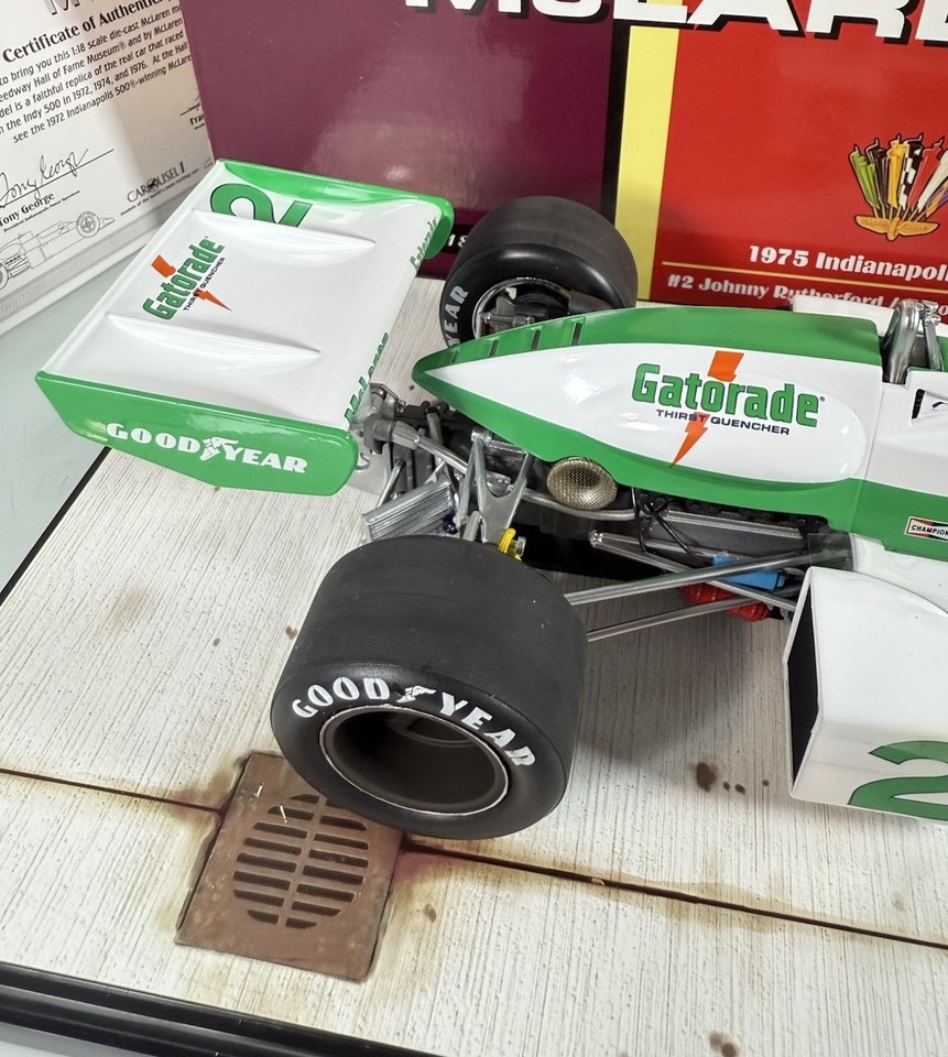 Carousel 1 McLaren M16 1975 Indy 500 #2 Rutherford #4803 Gatorade 1:18 ...