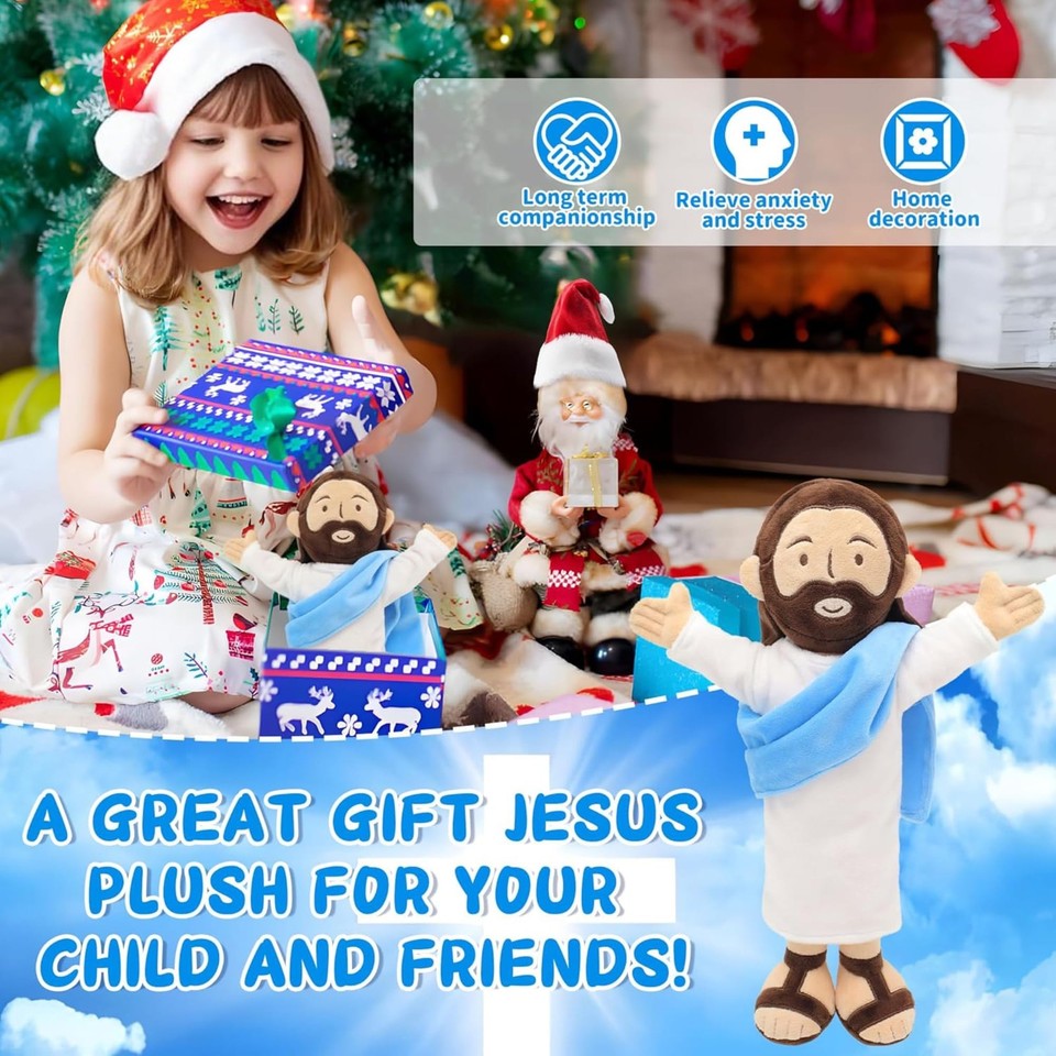 13" Jesus Plush, Jesus Stuffed Doll Plushie for Easter Christmas Church ...