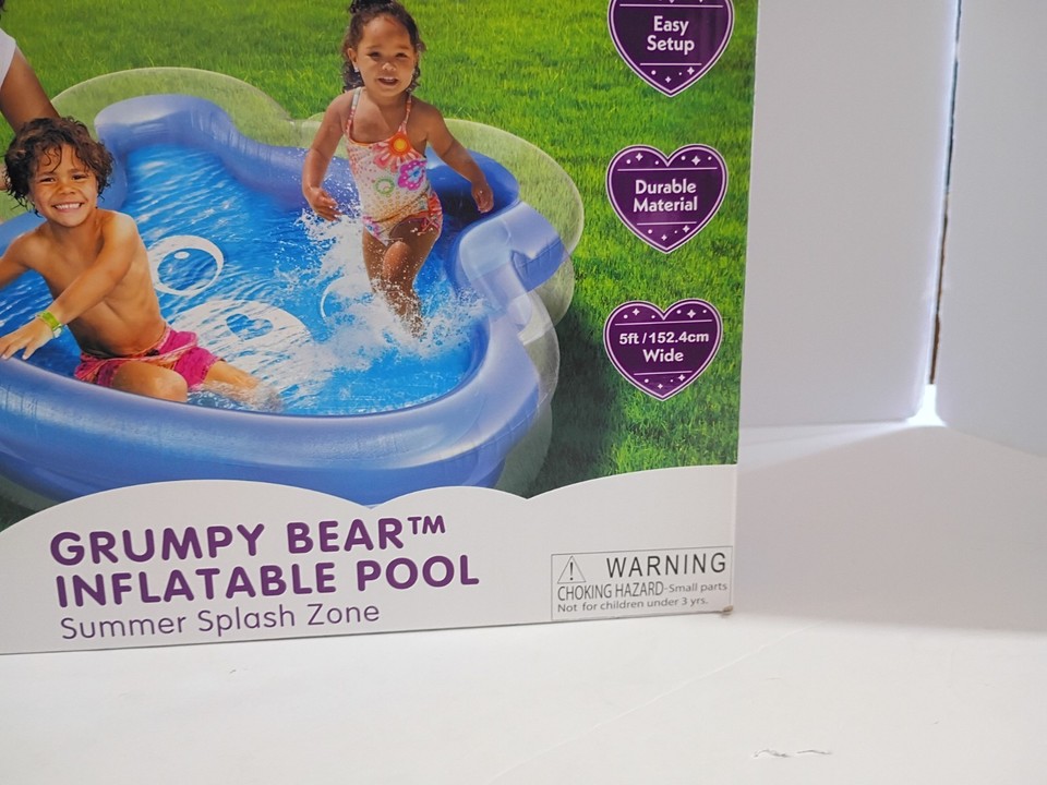 Care Bears Grumpy Bear Inflatable Kids Swimming Pool 5' Wide Splash ...