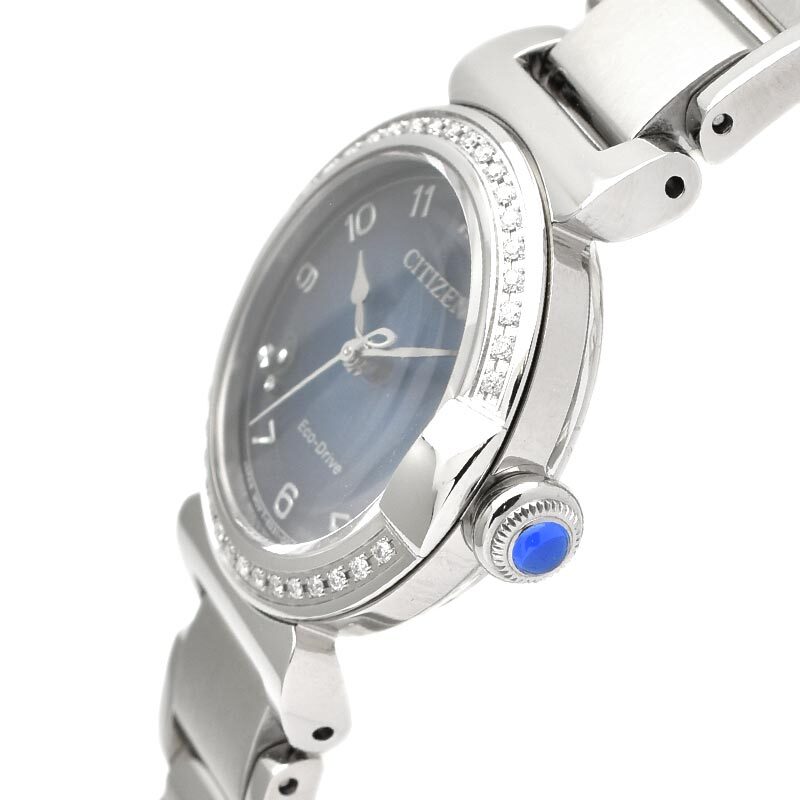 CITIZEN L ROUND Collection EM1120-87L Eco-Drive Solar Watch Blue Dial ...