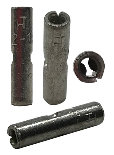 150 Pcs Non-Insulated Crimp Butt Connector Uninsulated Wire Splice ...