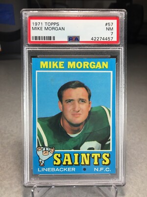 1971 Topps Mike Morgan Rookie #57 - PSA 7 - New Orleans Saints | eBay