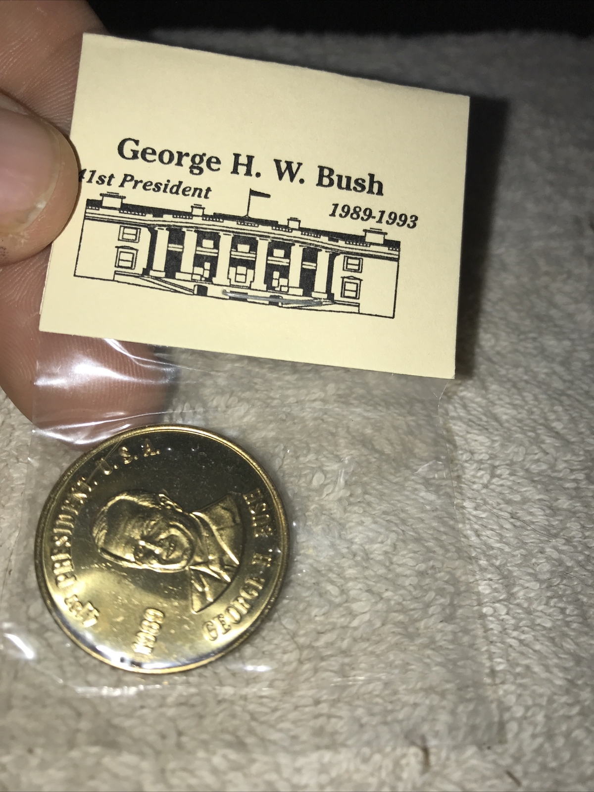 Gorge H. W. Bush 41st president 1989- 1993 coin ,token ,collection Gold ...