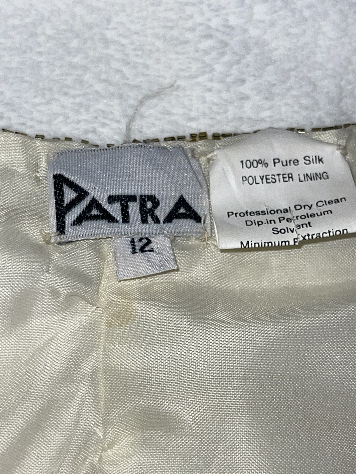 Vintage PATRA Sequined Silk Blouse Jacket Size 12 Top - Gem