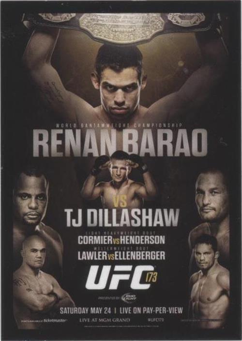 2015 Topps UFC Champions - Fight Poster Review UFC 173 #FPR-UFC 173 for ...