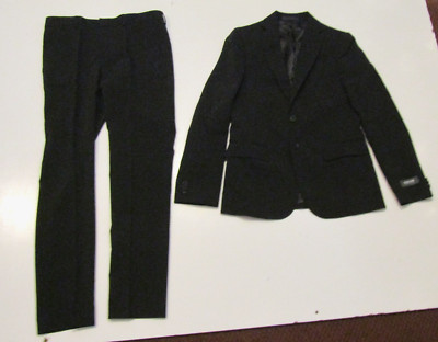 NEW Boys KENNETH COLE REACTION Black 2 Piece Suit Jacket Pants Sz 16R ...