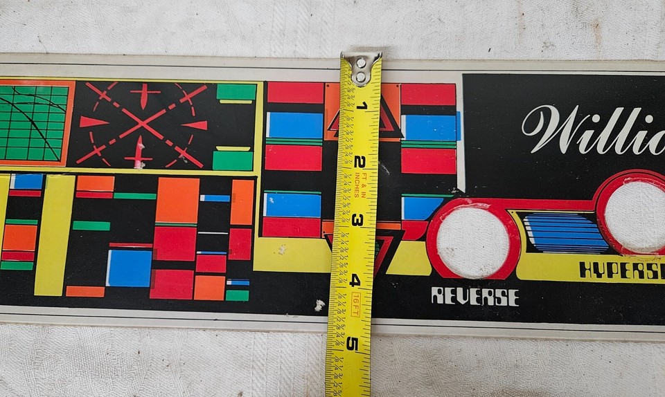 1980 Williams DEFENDER Cocktail Arcade Game Control Panel Plexi OVERLAY ...