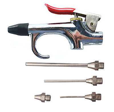 5pc Blow Gun Kit Air Compressor Nozzle Tip Needle Inflation Blower Air ...
