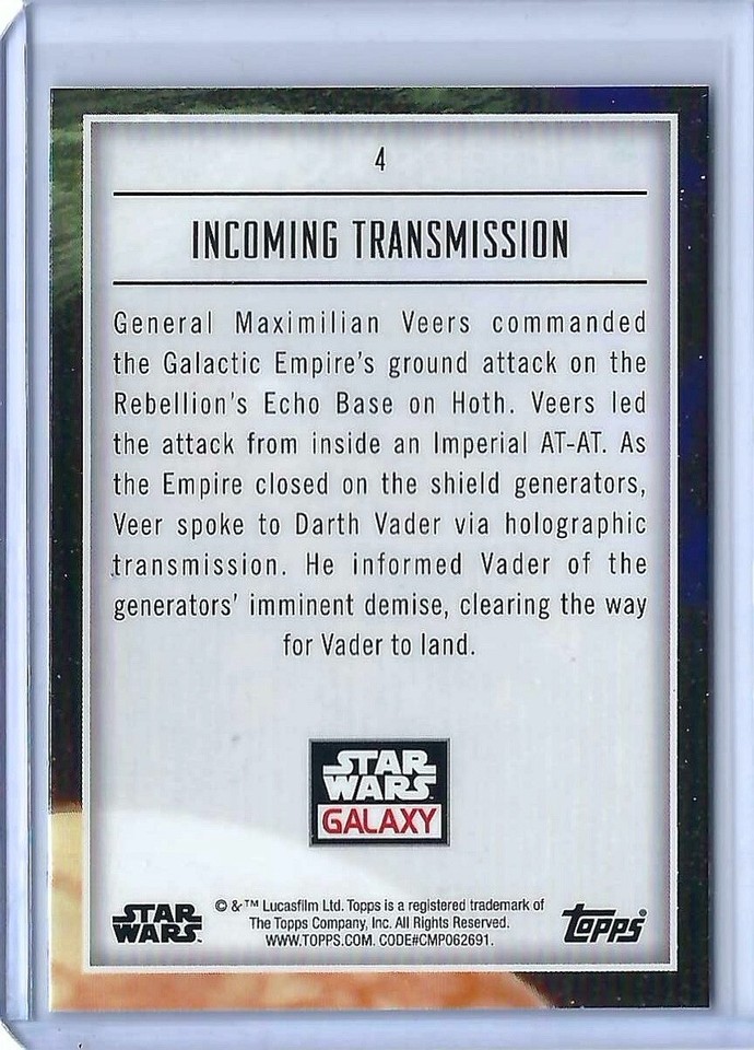 2023 Star Wars Galaxy Chrome #4 INCOMING TRANSMISSION E228 | eBay