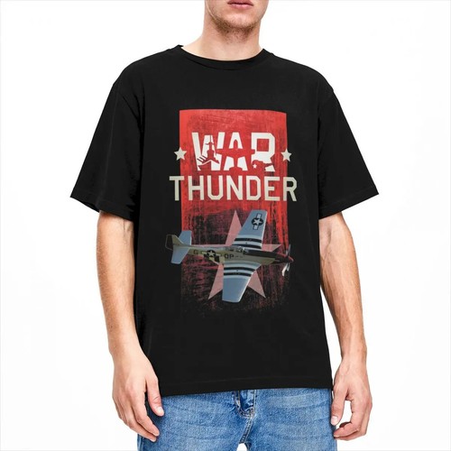 War Thunder Game Airplane Shirt Merch Men Women Cotton Vintage Round ...