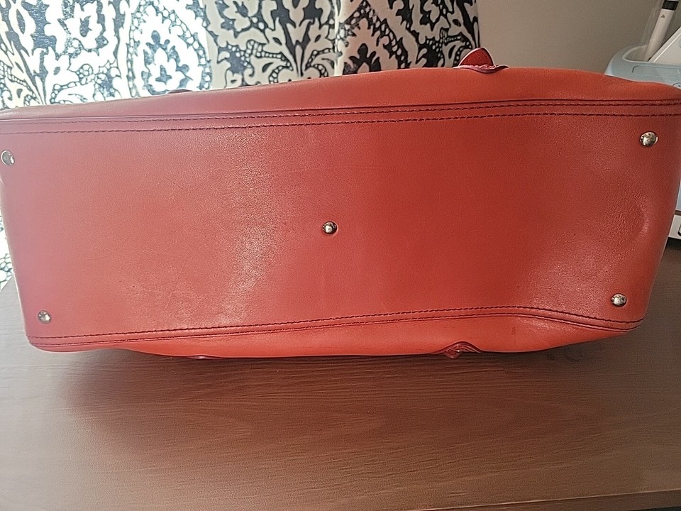 Cole Haan Trinity M04 Burnt Orange Leather Handbag Purse | eBay