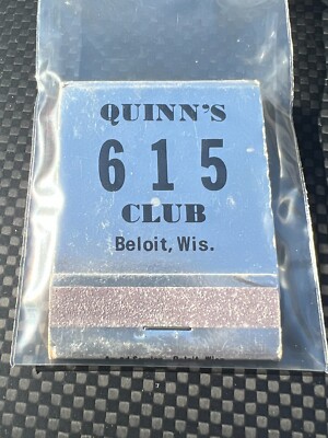 VINTAGE MATCHBOOK - QUINN'S 615 CLUB - BELOIT, WI - UNSTRUCK! | eBay