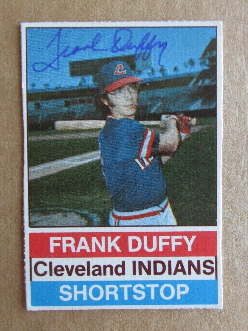 1976 HOSTESS BASEBALL FRANK DUFFY #115 AUTOGRAPH SIGNED CARD CLEVELAND ...