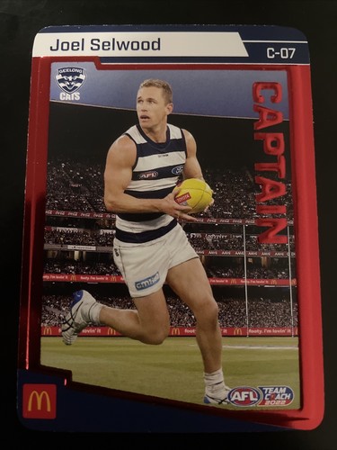 AFL Teamcoach 2022 Macca’s Captain Card Joel Selwood Geelong Red ...