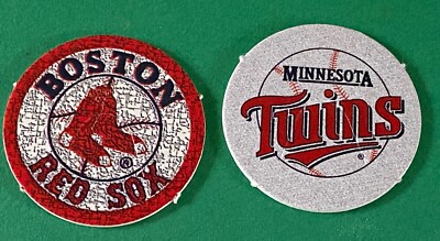 Baseball Teams Logo Pogs - Minnesota Twins and Boston Red Socks | eBay