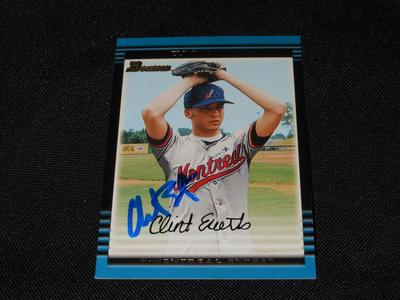 Montreal Expos Clint Everts Signed 2002 Bowman Autograph Card #BDP1 ...