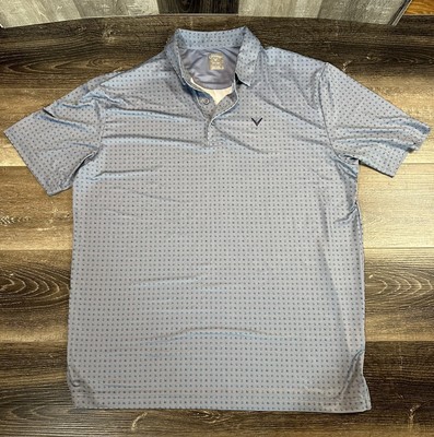 Callaway Golf Polo Shirt Men's Size Large Men's Gray Lapel Logo | eBay