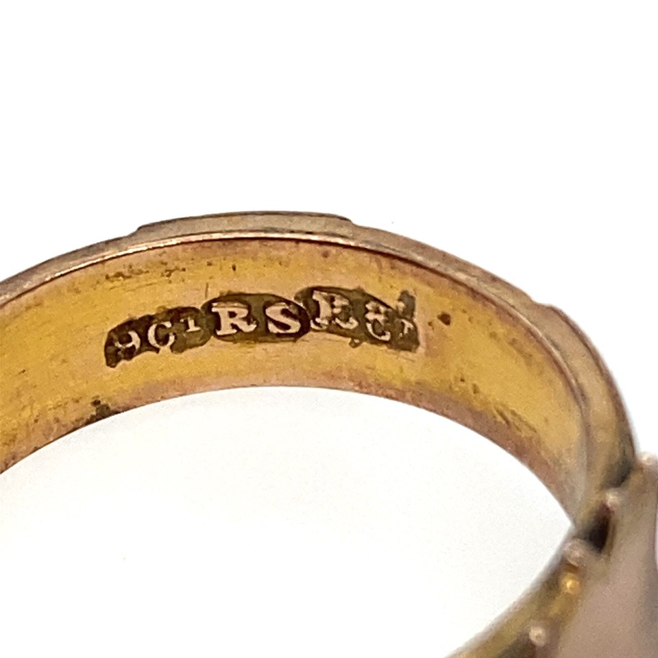 Victorian Gold 9k Band Mourning Ring | eBay