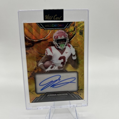 2/2 Jordan Addison 2023 Wild card Auto Rookie Gold WildChrome | eBay