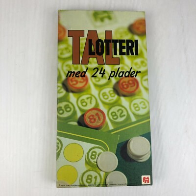 Bingo Tal Lotteri med 24 Plader Jumbo Vintage Board Game Rare | eBay UK