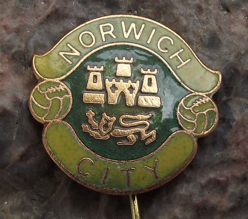 Antique Norwich City Football Club NCFC City Crest Lions Supporter Pin ...
