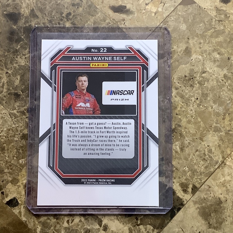 2023 PRIZM NASCAR RACING BLUE HYPER #22 AUSTIN WAYNE SELF RC | eBay