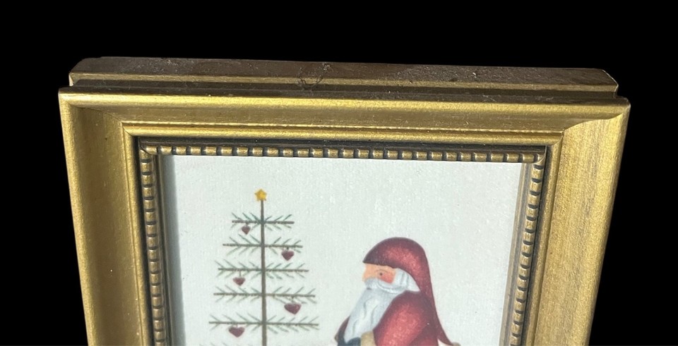 Sandra Jean Coldren "Santa and Tree" Theorem Painting - Signed And ...
