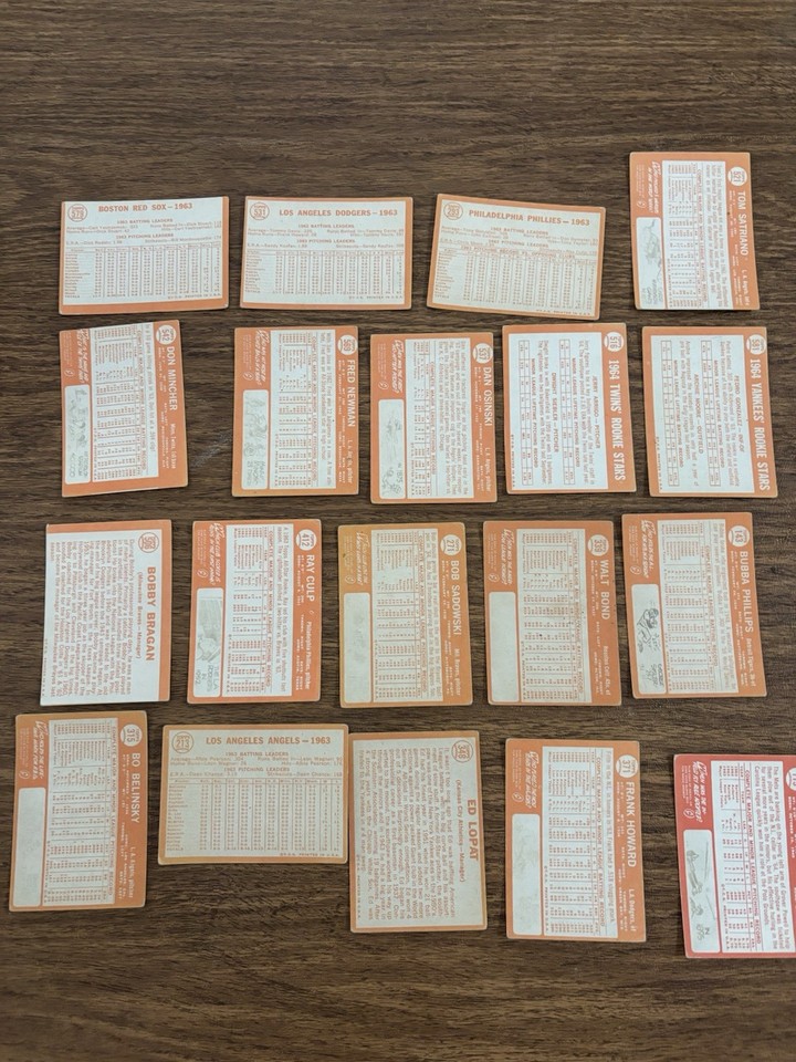 Vintage 1964 Topps Baseball Cards/ 97 Cards | eBay