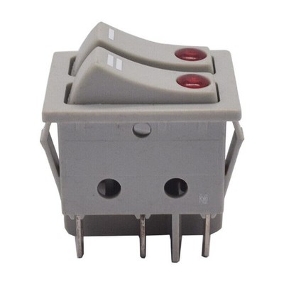 1pcs DRH-2415 Double Button Rocker Switch 6 Pins 16A 250VAC T125 Red ...