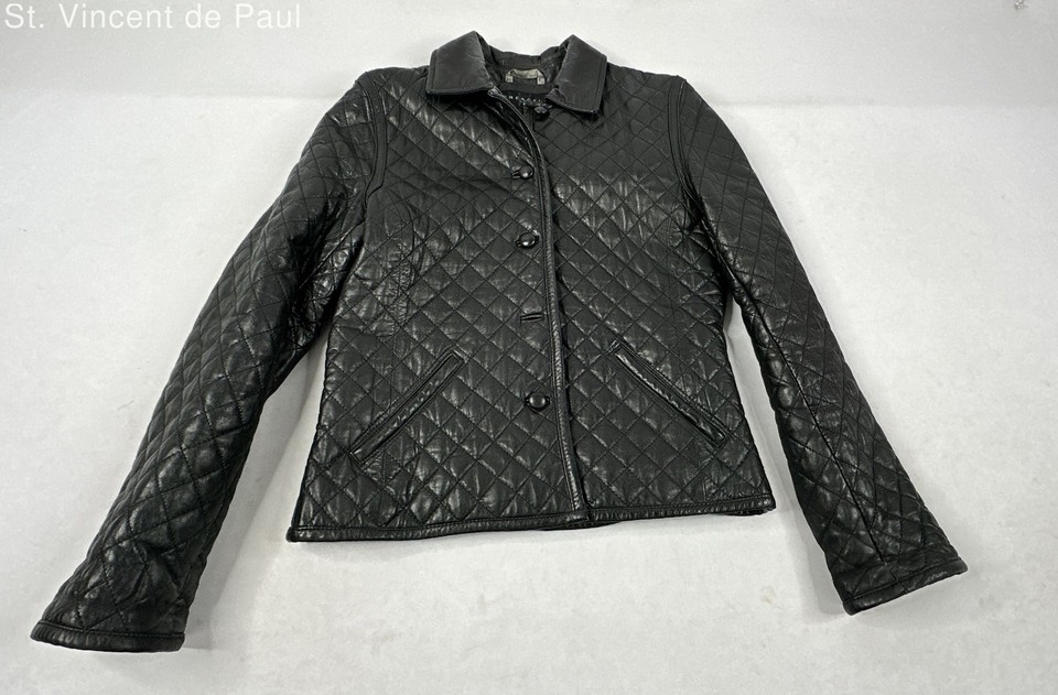 Kenneth Cole Reaction Black Quilted Classic Leather Jacket. Women's ...
