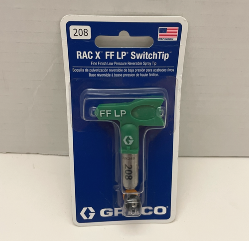 -New- Graco 208 Fine Finish Low Pressure RAC X FFLP SwitchTip Green | eBay