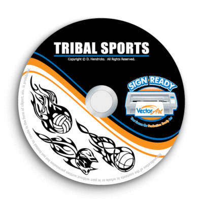 TRIBAL FLAMES SPORTS CLIPART -VECTOR CLIP ART -VINYL CUTTER PLOTTER ...