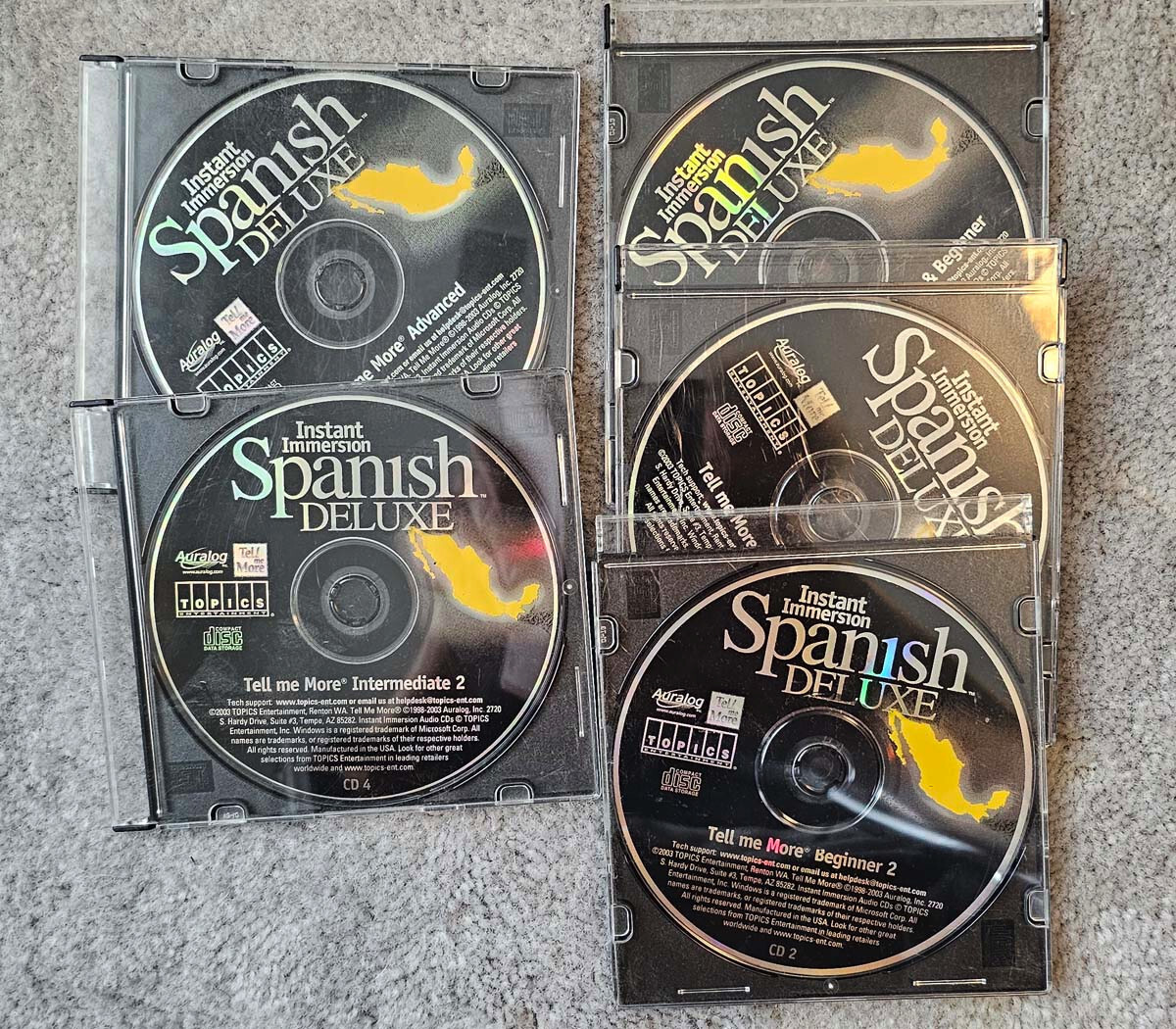 Instant Immersion Spanish Deluxe 5 PC CD-ROMs. Never used, in CD ...