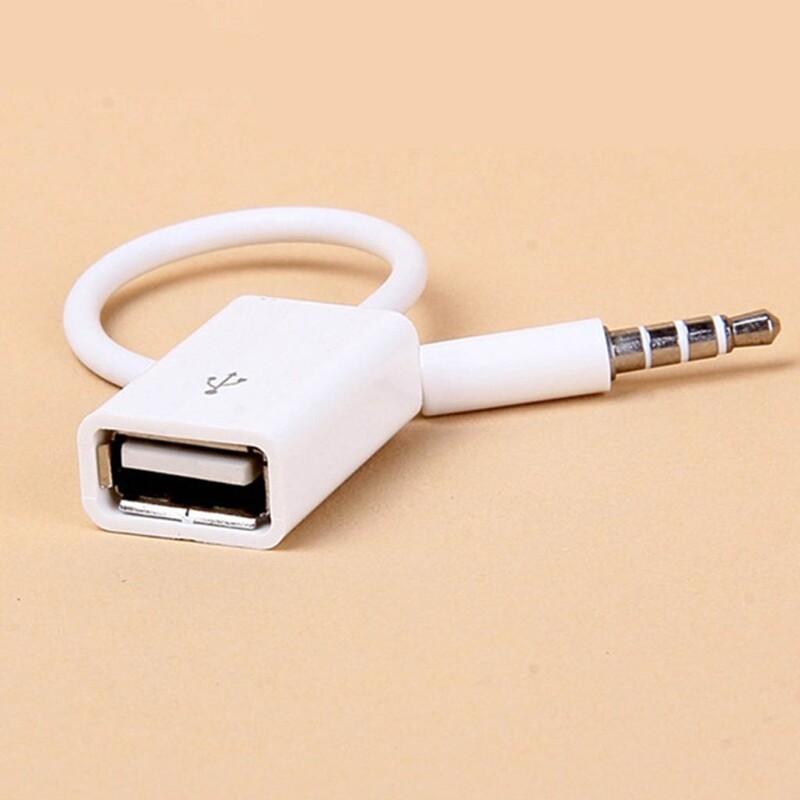 USB Female AUX Cable Converter Adapter for MP3 MP4 Players Video ...