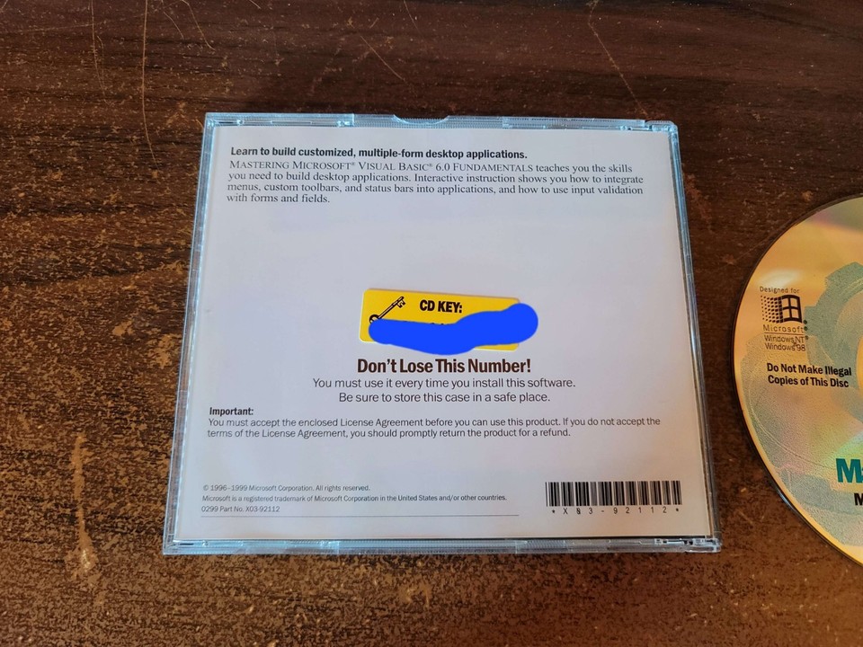 Mastering Microsoft Visual Basic 6.0 Fundamentals Disc and Key | eBay
