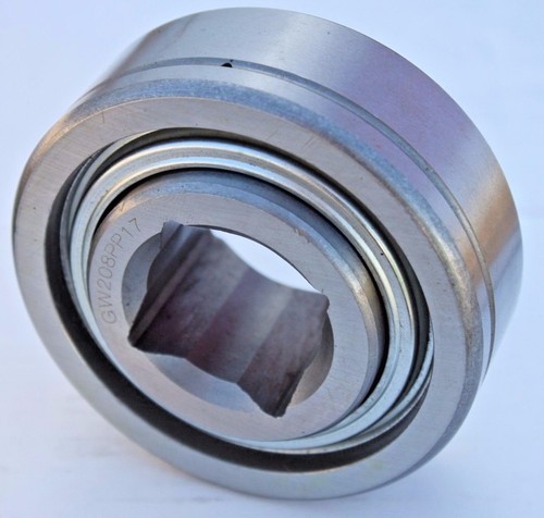 Premium GW208PP17 AG Disc Bearing 1-1/8" Square Bore DC208TTR17 Tufline ...