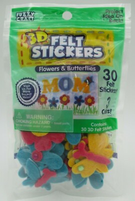 Fuzzy Craft Felt Stickers Multi-Color 1" Letters and Numbers 80pc | eBay