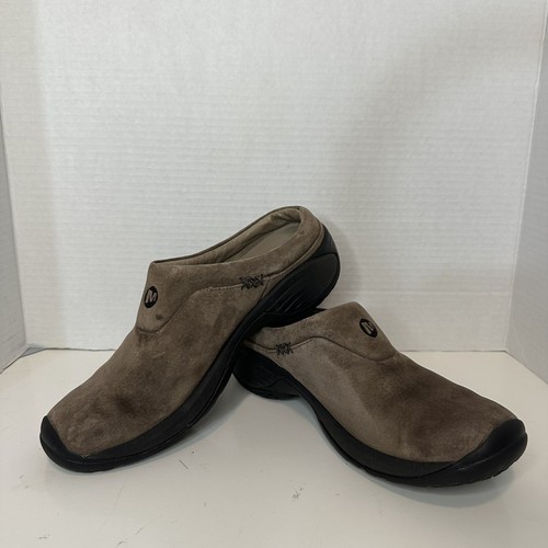 Merrell Ortholite/MOC Qform Slip-on Brown Suede Mule Women Size 8.5 Air ...