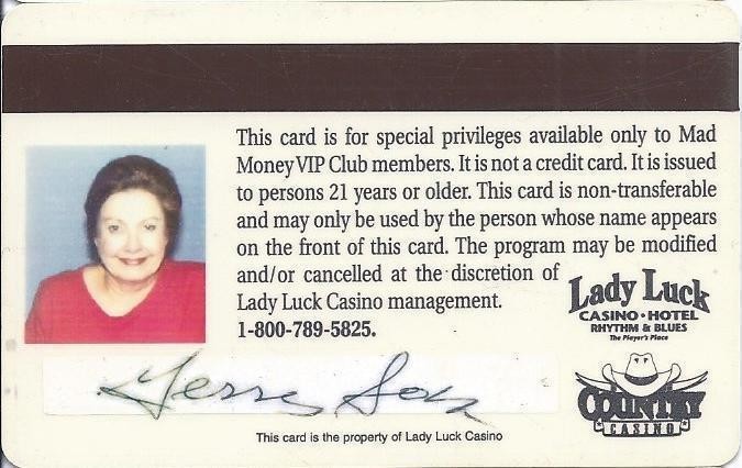 Lady Luck Casino - Lulu, MS - Rare 5th Issue Slot Card | eBay