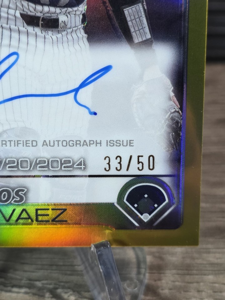 Carlos Narvaez RC 2025 Topps Chrome Update Auto /50 Gold Refractor CRDA ...