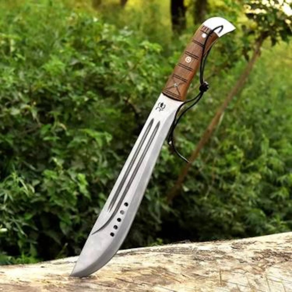 Handmade Stainless Steel Machete Bushcraft Knife Rosewood Handle with ...