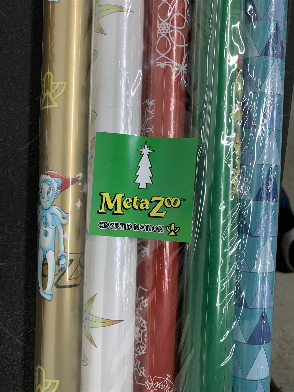 MetaZoo Cryptid Nation 2021 Christmas Promo Gift Wrapping Paper Bundle ...