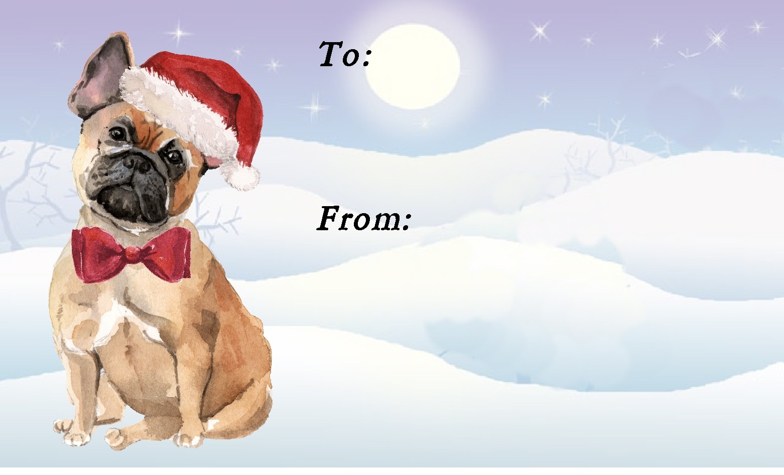 French Bulldog / Frenchie Dog Christmas Labels By Starprint - No 5 ...