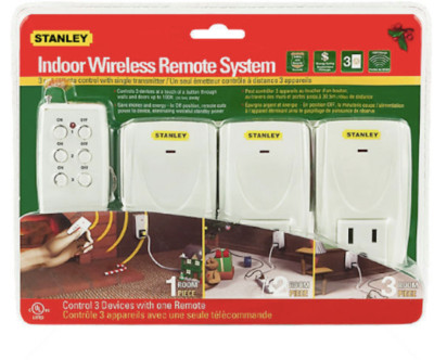 Stanley (3) Wireless Indoor Christmas Light Controllers with Remote ...
