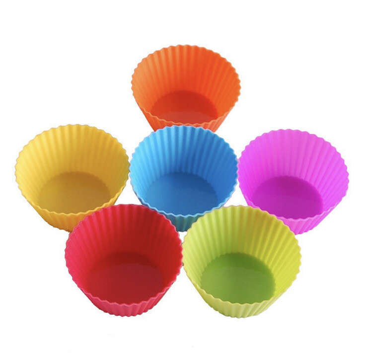 Silicone Baking Cups 24 Set Reusable Cupcake Liners Reusable Oven Safe ...