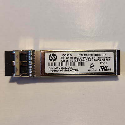 Genuine HPE JD092B X130 10G SFP+ SR 10GBASE-SR Module MMF 850nm 300m ...
