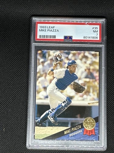 1993 Leaf - #35 Mike Piazza PSA 7 NM “New Slab” | eBay