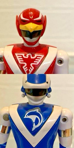 Power Rangers Chojuu Sentai Liveman Chogokin Figure Red Blue set BANDAI ...