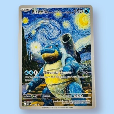 Pokemon Blastoise Starry Night Van Gogh Beautiful Moon ACG Star Trading ...